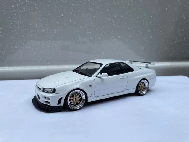 1/24 SKYLINE R34 GT R Nismo Front Bumper Custom Muffler Fertigmodell ...
