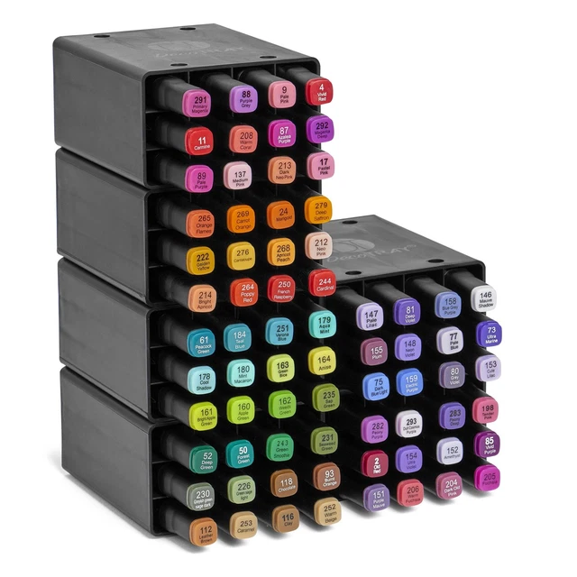DECO TIME 72 Pack Twin Pack Markers in Deco Tray Creativity Arts and ...