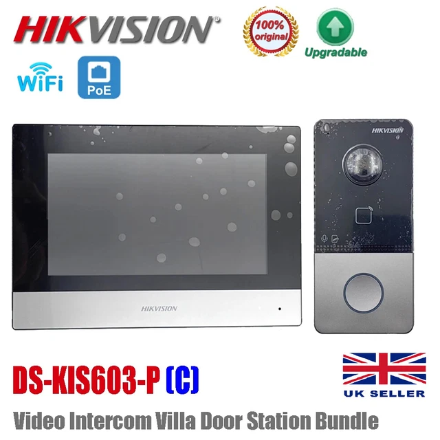 HIKVISION DS-KIS603-P(C) IP Video Intercom Kit Doorbell 2MP HD Camera 2way Audio £178.80 ...