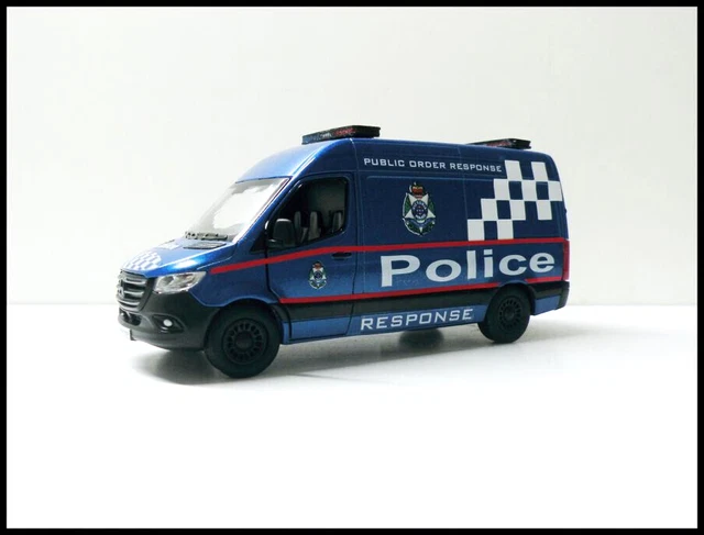 BLUE MERCEDES SPRINTER Victorian Police Response Van Custom Graphics 1/ ...