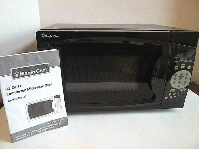 MAGIC CHEF 0.7 Cu Ft 700 Watt Countertop Microwave MCM770B1 Black w ...