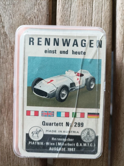 PIATNIK - AUTO-QUARTETT "Rennwagen einst und heute - Nr. 299 ...