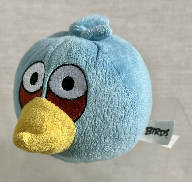 ANGRY BIRDS BLUE Bird Soft Toy Jay Small 4" Plush NO SOUND 2010 Rovio £ ...