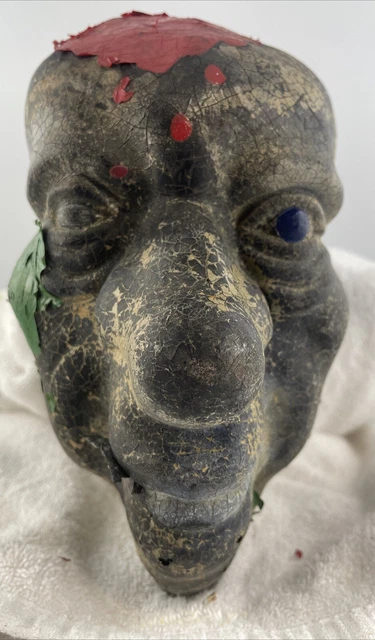 VINTAGE CARNIVAL HAUNTED House Prop Severed Head Halloween Prop Macabre ...