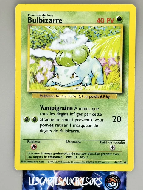 CARTE POKÉMON BULBIZARRE 44/102 EDITION 2 ED2 Set de Base NM VF FR EUR 9,99 - PicClick FR