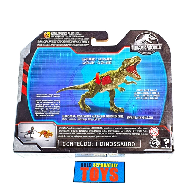 JURASSIC WORLD GASOSAURUS Primal Attack Battle Damage raptor RARO ...