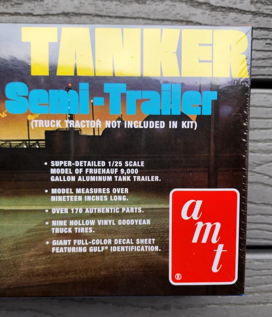 AMT 1/25 SCALE Gulf Fruehauf Tanker Semi-Trailer Plastic Model Kit ...