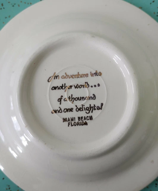 VINTAGE ASHTRAY HOTEL Algiers Miami Beach Florida USA Cream and Gold $26.22 - PicClick CA