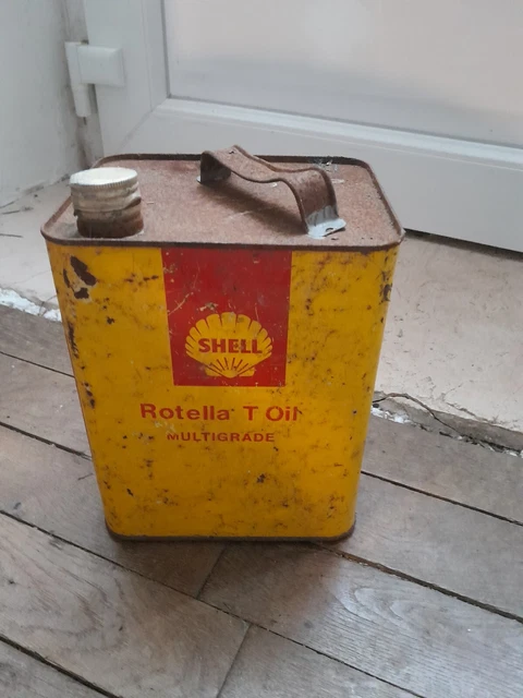 ANCIEN BIDON HUILE rotella oil shell années 50 pour solex vintage EUR ...