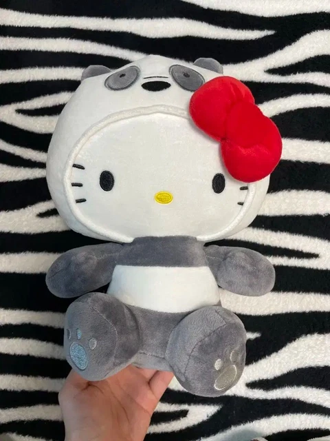 PELUCHE HELLO KITTY Panda rare poupée souple rétro de collection neuve ...