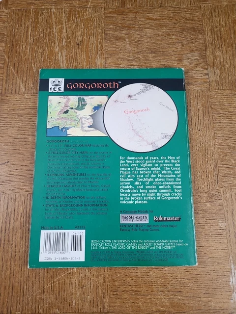 ICE MERP GORGOROTH Campaign #3112 Middle Earth RPG LOTR 1st US Ed ...