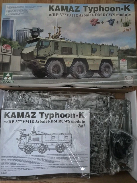TAKOM 1/35 RUSSIAN KamaZ Typhoon-K w/ RP-377VM1 & Arbalet-DM RCWS ...