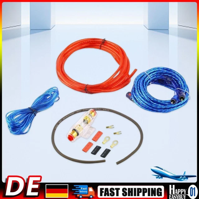 KIT CABLAGGIO AMPLIFICATORE di potenza auto 1500 W cavo di ...