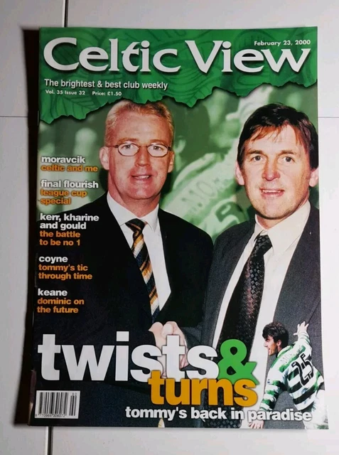CELTIC VIEW MAGAZINE Vol. 35 Issue 32 Feb 23rd 2000 with poster £2.50 ...