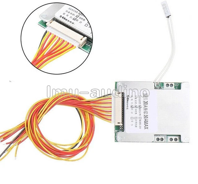 48V 50A 13S BMS Protection PCB Equalizer Board for Li-ion Lithium ...