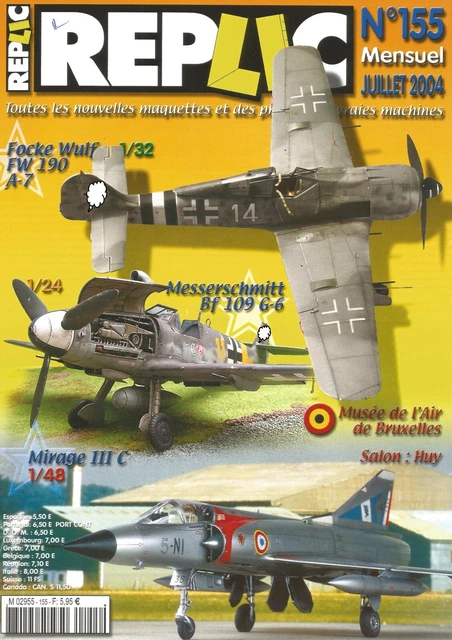 REPLIC N°155 FOCKE Wulf Fw 190 A-7 / Messerchmitt Bf 109 G-6 / Mirage ...