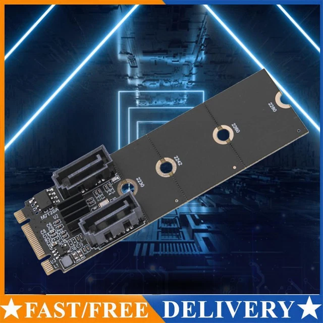 NGFF M2 NVME To SATA3.0 Adapter JMB582 Card Adapter PCIE 3.0 (NVME to 2 ...