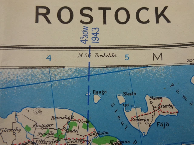 WW2 (1943) RAF / Army Map of GERMANY - "ROSTOCK" (+ OLDENBURG etc) £34. ...
