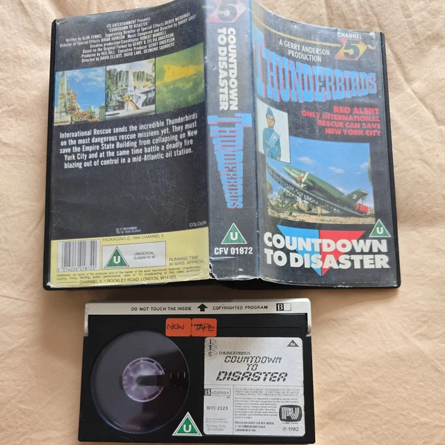 THUNDERBIRDS COUNTDOWN TO Disaster VHS Video Retro Channel 5 1986 £20. ...
