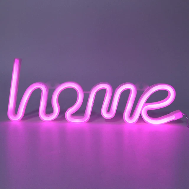 LED NEON LIGHT Unique HOME‑Pattern Wall Sign Lamp Proposal Wedding ...