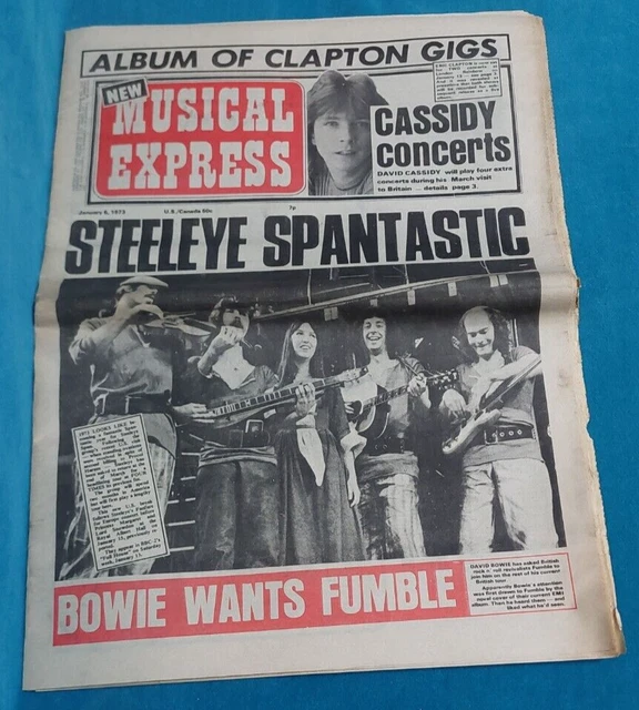 ZEITSCHRIFT: NME NEW Musical Express. January 6, 1973. EUR 2,90 ...