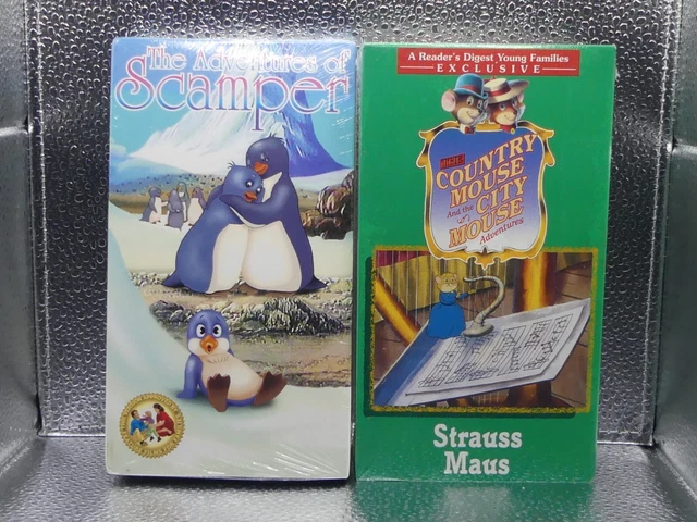 ADVENTURES OF SCAMPER + Country Mouse And City Mouse VHS New Factory ...