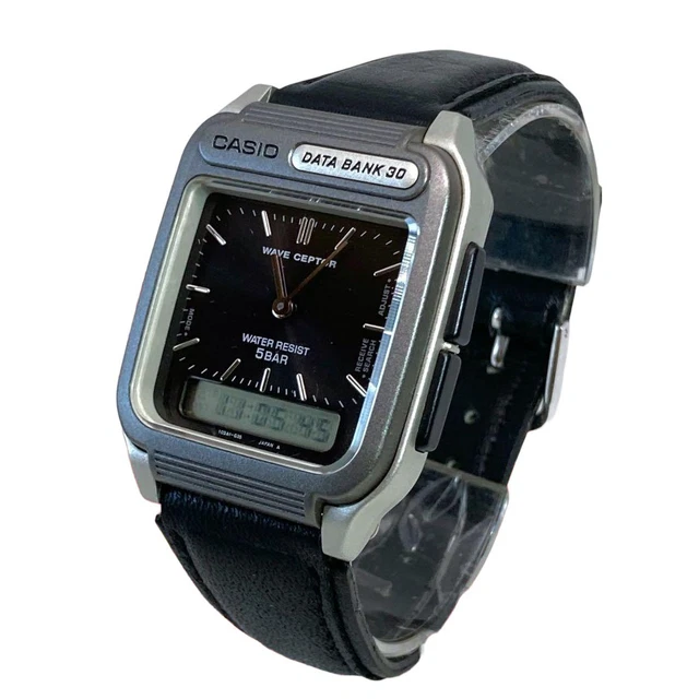 CASIO DATA BANK 30 Telememo Analog Digital Quartz Watch FKT-101 Vintage ...