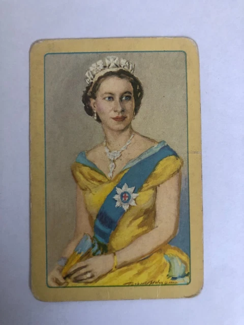 ENGLISH ROYALTY WORSHIPFUL Queen Elizabeth II Coronation Crown Swap Playing Card £3.05 - PicClick UK