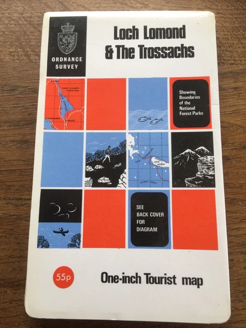 1960S VINTAGE OS Ordnance Survey Map Sheet 1" to 1 Mile Loch Lomond ...