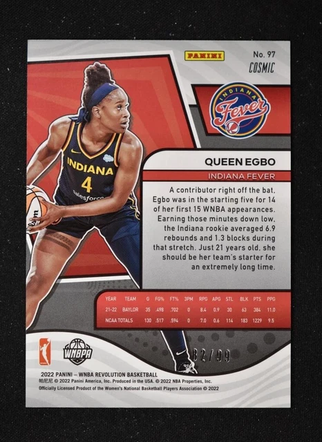 2022 REVOLUTION WNBA Base Cosmique #97 Queen Egbo/99 - Fièvre Indiana ...