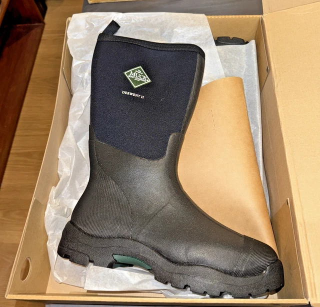 MUCK BOOTS DERWENT Ii Wellington Boots -Uk 11 - Black £63.08 - PicClick UK