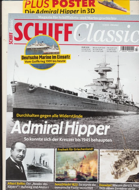 SCHIFF CLASSIC 7 2022 - Admiral Hipper + Poster EUR 5,75 - PicClick DE