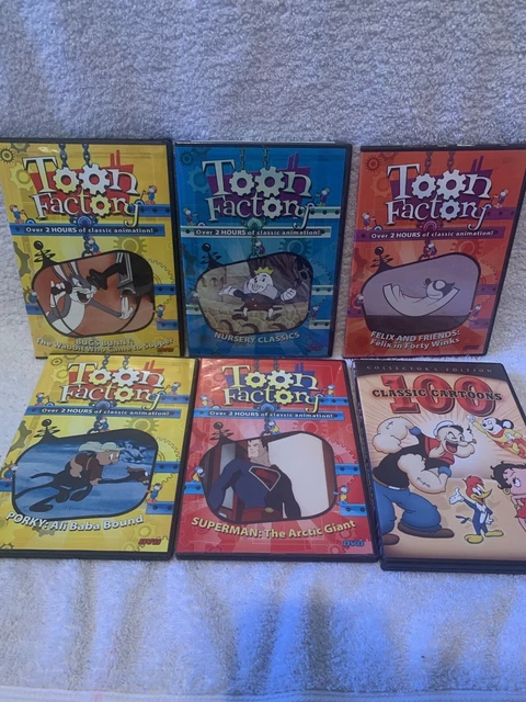 CLASSIC CARTOONS DVD Lot Toon Factory Bugs Bunny Daffy Duck Superman ...