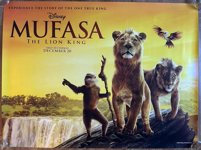 MUFASA THE LION King Original UK Quad Cinema Film Poster £10.00 ...
