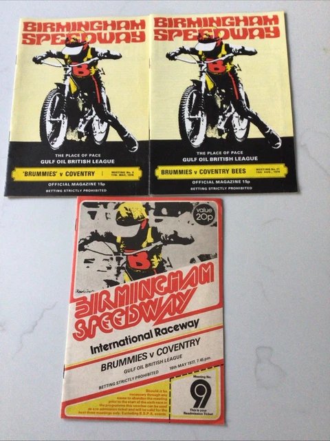 BIRMINGHAM SPEEDWAY PROGRAMMES (6) 1976-79 £3.29 - PicClick UK
