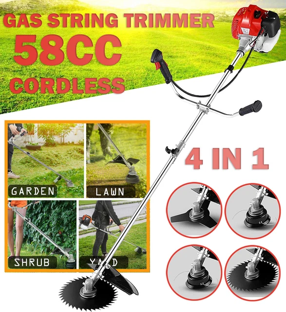 42 7 58cc Gas Powered Weed Eater 2 Stroke Gas Weed String Trimmer Brush Cutter Eur 164 84