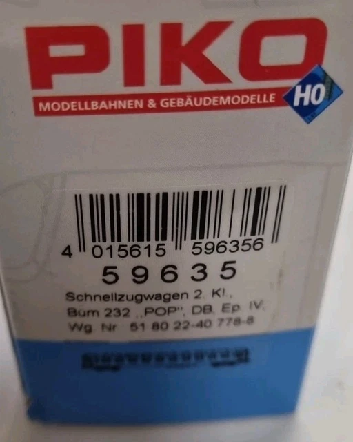 PIKO EXPERT HO DB 2nd POP coach. Excellent NEW condition £44.99 ...