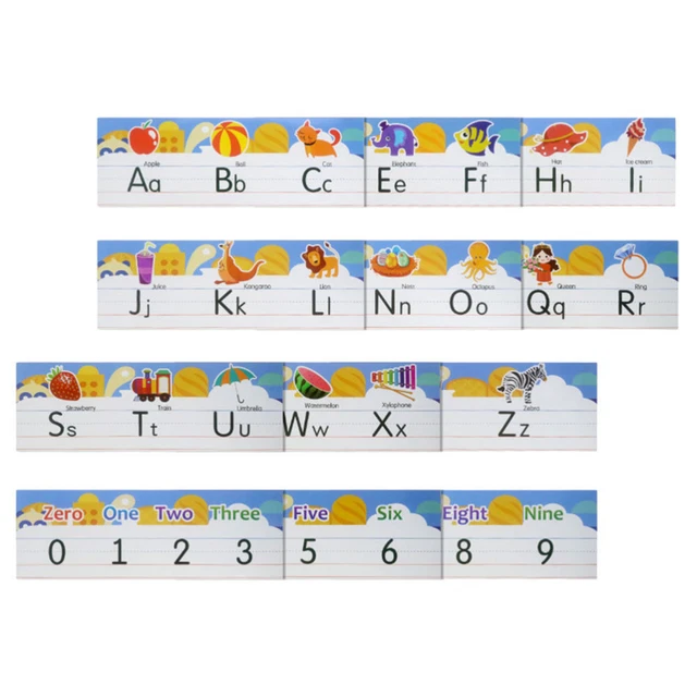 ALPHABET WALL CLASSROOM Decoration Letters Number Bulletin Board £12.19 ...