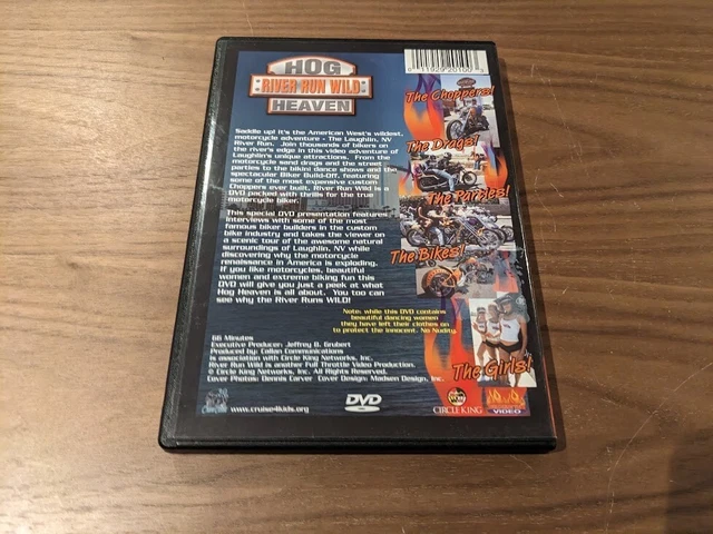 HOG HEAVEN RIVER Run Wild Biker DVD Full Throttle Video Circle King $7. ...