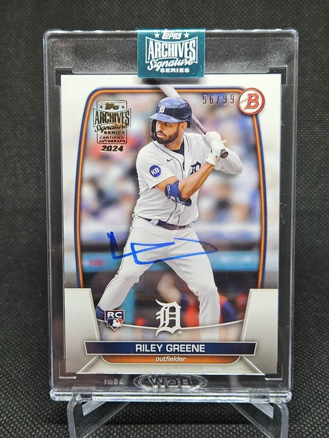 2024 TOPPS ARCHIVES Signature Riley Greene RC 2023 Bowman Autographe ...