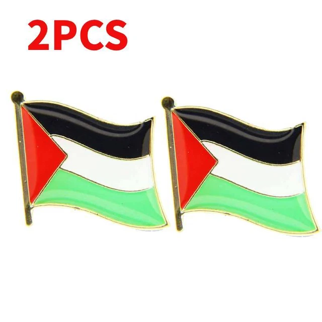 2X PALESTINE PALESTINIAN Flag Pin Badge Lapel;Free Palestine National ...