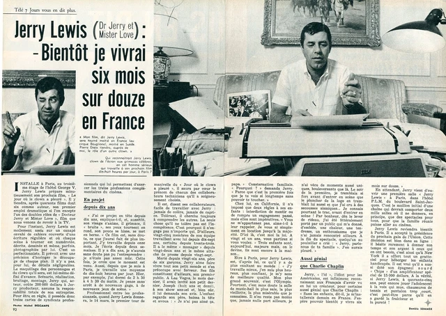 COUPURE DE PRESSE Clipping 1972 Jerry Lewis (2 pages) EUR 5,00 ...