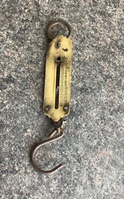 VINTAGE BRASS COLLECTABLE Spring Balance Weighing Scales $10.32 - PicClick