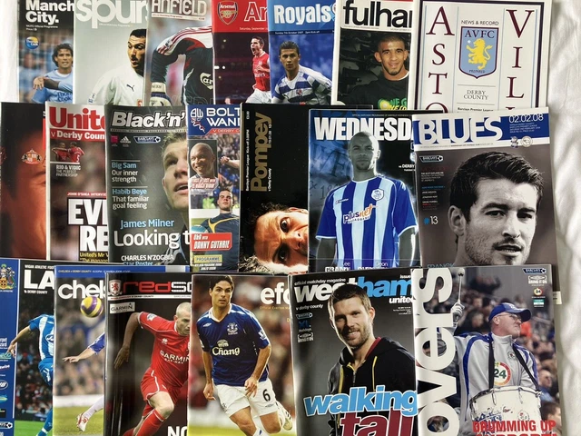 COMPLETE SET OF 20 Derby County Away Programmes 2007-08 Season Plus 6 ...