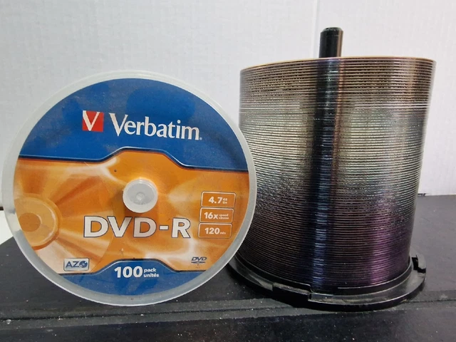 VERBATIM 2330529 43549 4.7GB 16x DVD-R Matt 90+ Pack Spindle, Unspecified £26.55 - PicClick UK