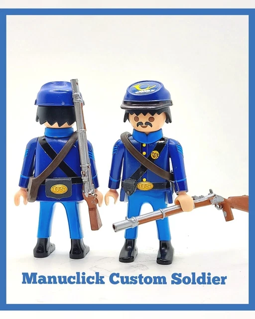 PLAYMOBIL CUSTOM ACW Yankee Soldier Springfield Rifle American Civil ...