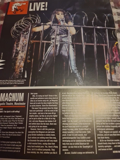 VINTAGE ALICE COOPER UK LIVE A4 POSTER RAW MAGAZINE CLIPPING £5.49 ...