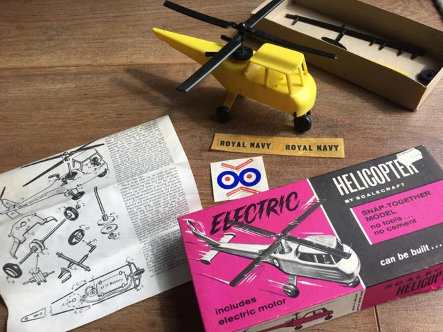 RARE SCALECRAFT MOTORISED Westland Wasp Helicopter Kit, Boxed 1960s £20 ...