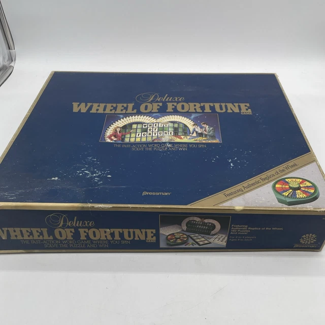 VINTAGE DELUXE WHEEL of Fortune Game by Pressman W/Replica Wheel 1986 ...