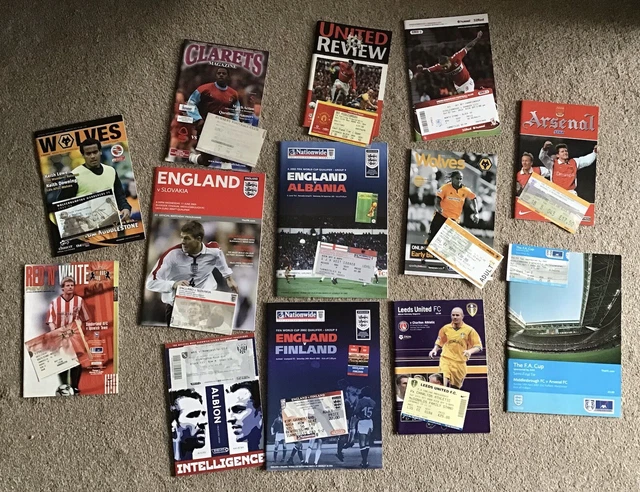 13 FOOTBALL PROGRAMMES With Their Tickets £5.92 - PicClick UK